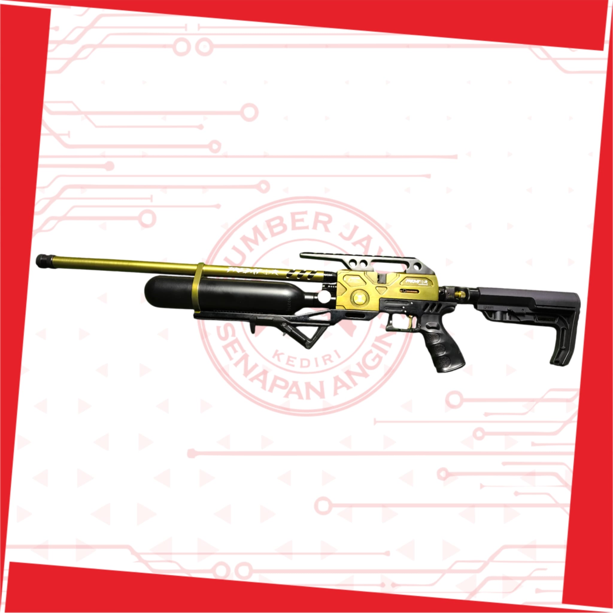 Senapan PCP Bocap Predator Tactical 500cc - Sumber Jaya Senapan Angin